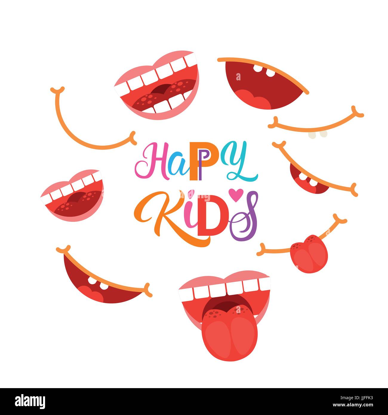 Happy Kids Logo Kindergaten Or School For Cheerful Children Banner ...