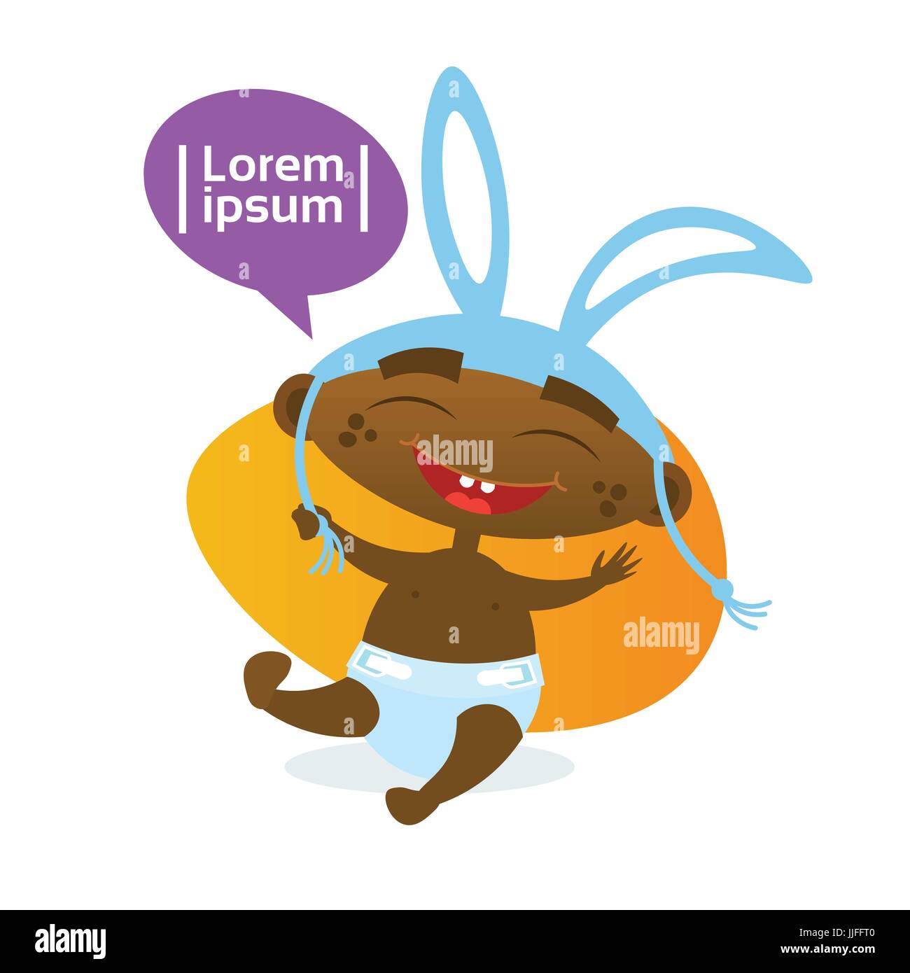 African american happy child Stock Vector Images - Alamy