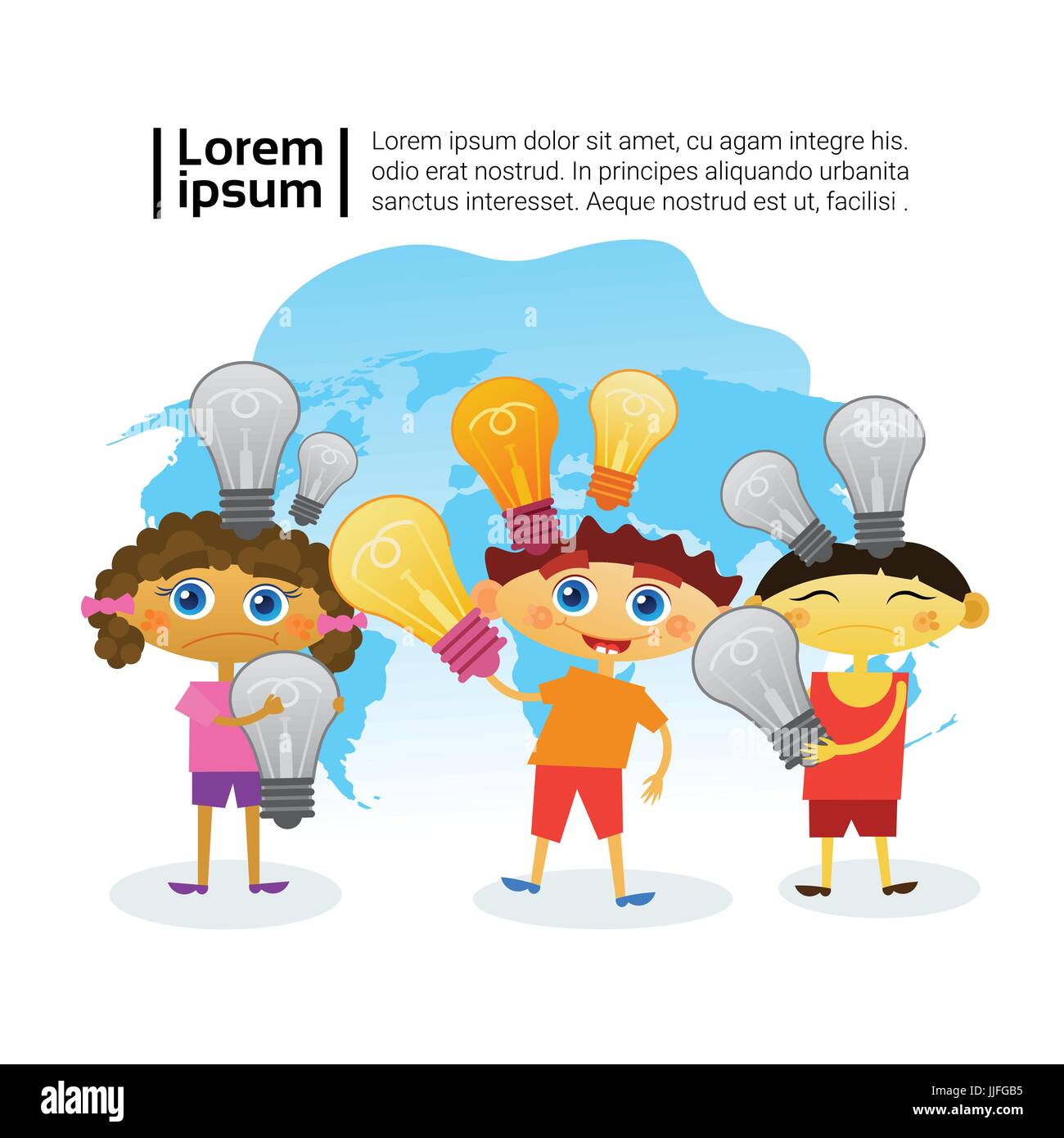 Group Of Smart Kids Holding Light Bulbs Children Preschool Education ... Group Of Smart Kids Holding Light Bulbs Children Preschool Education ...