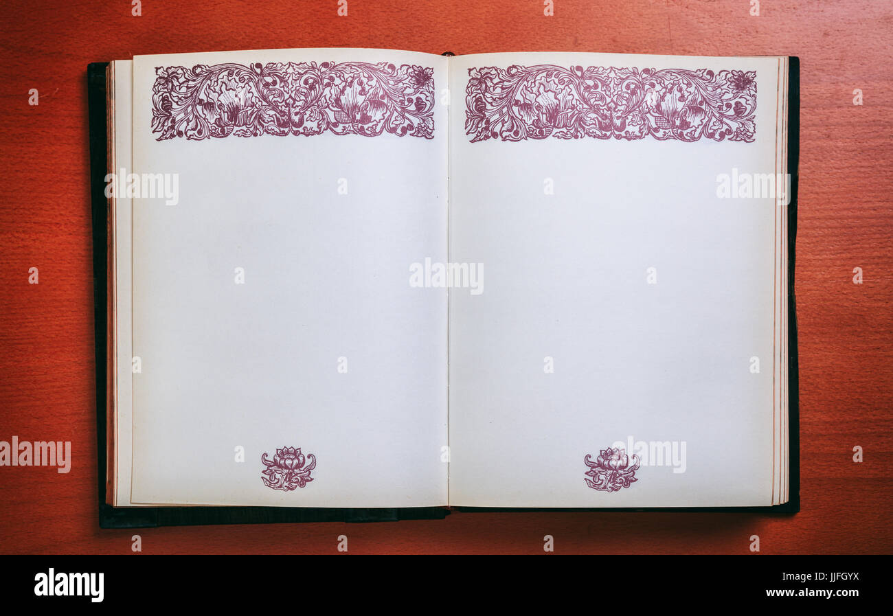 Old book open view hi-res stock photography and images - Alamy