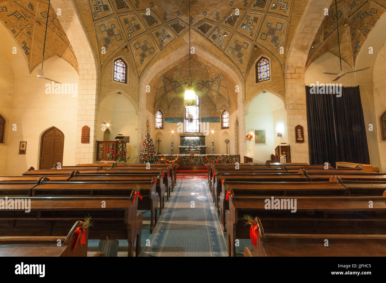The interior of Anglican Church of St Simon the Zealot in Shiraz, Iran ...