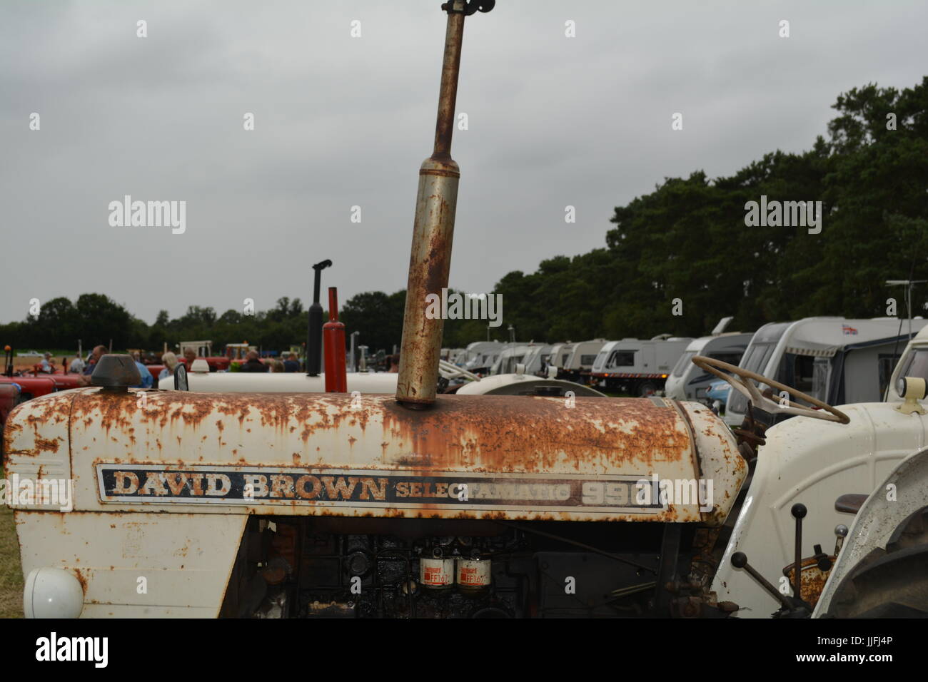 vintage tractor restored, on display at show Stock Photo - Alamy