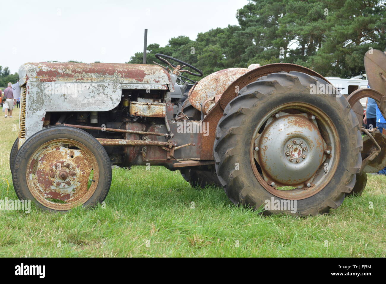 vintage tractor restored, on display at show Stock Photo - Alamy