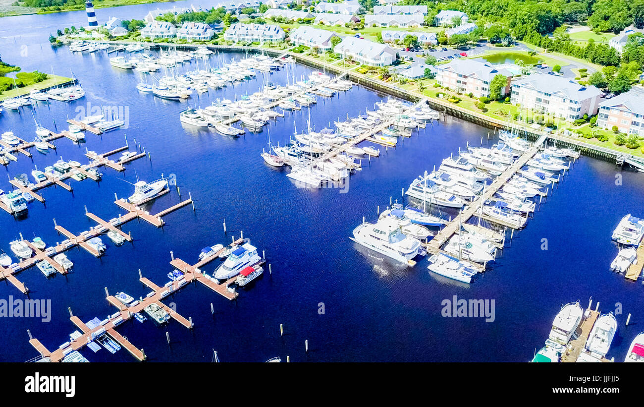 Aerial view of intercoastal marina in South Carolina Stock Photo - Alamy