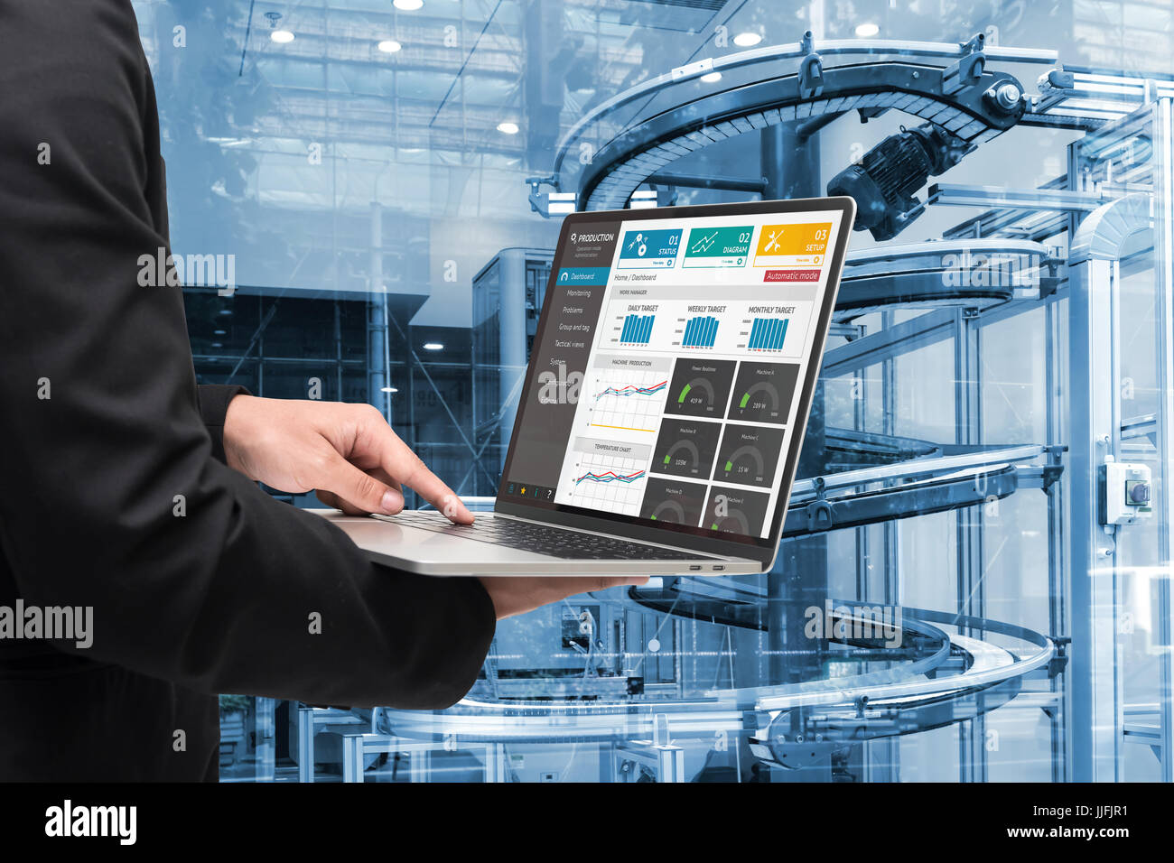 Real time monitoring technology hi-res stock photography and images - Alamy