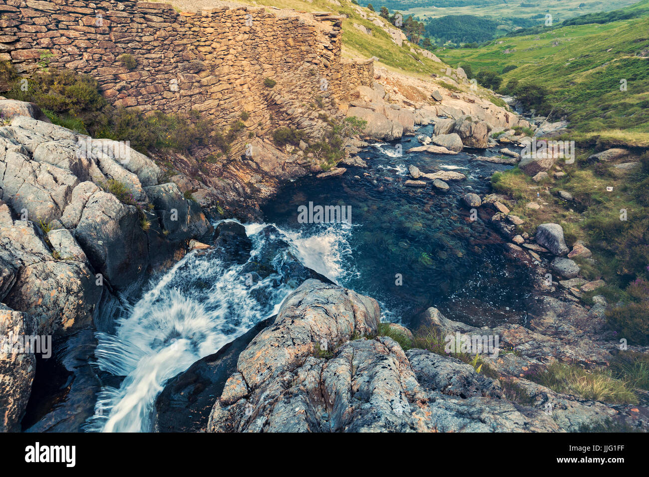 Afon cwm llan waterfall hi-res stock photography and images - Alamy