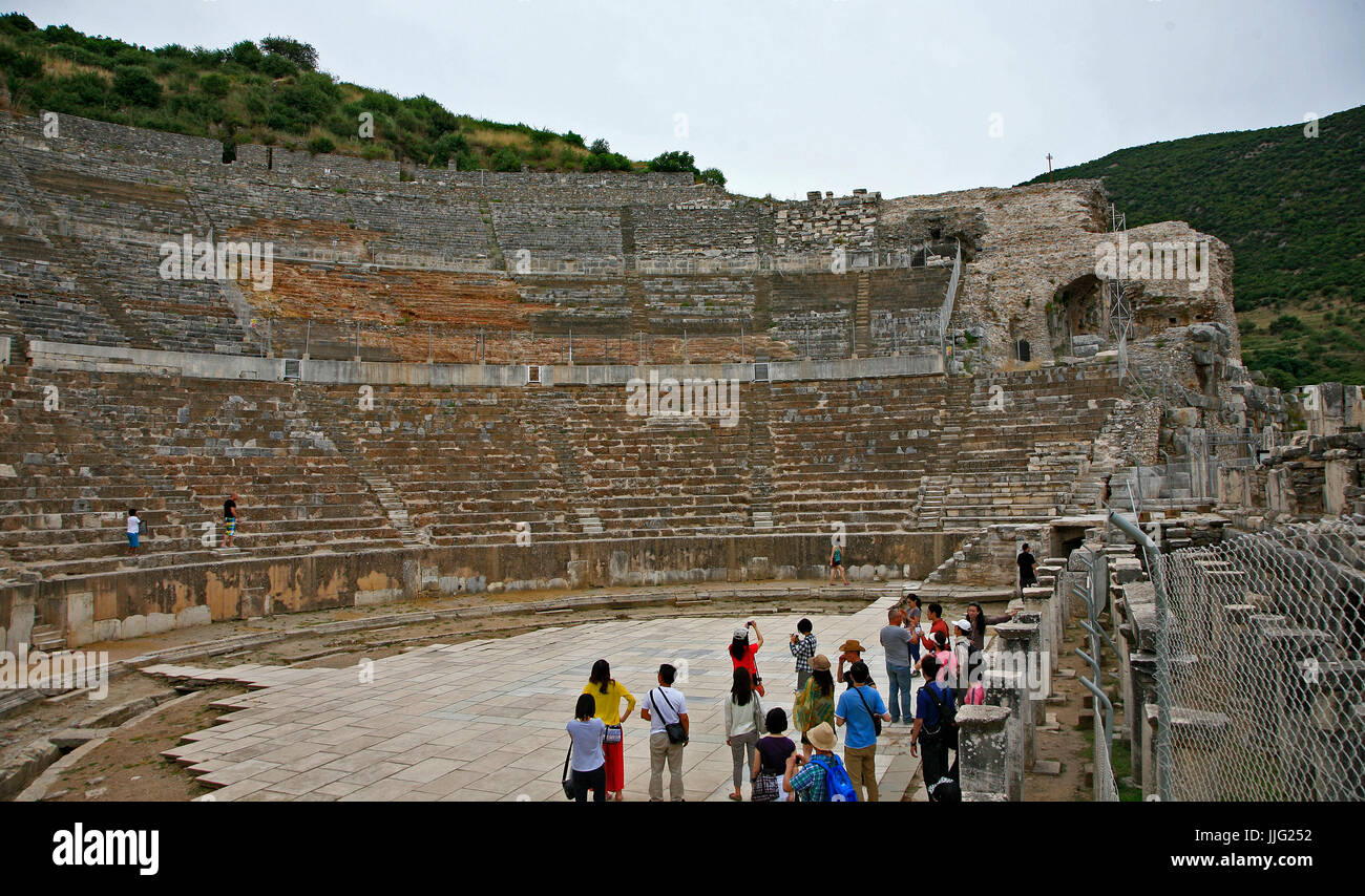 Great theatre in Ephesus Stock Photo - Alamy