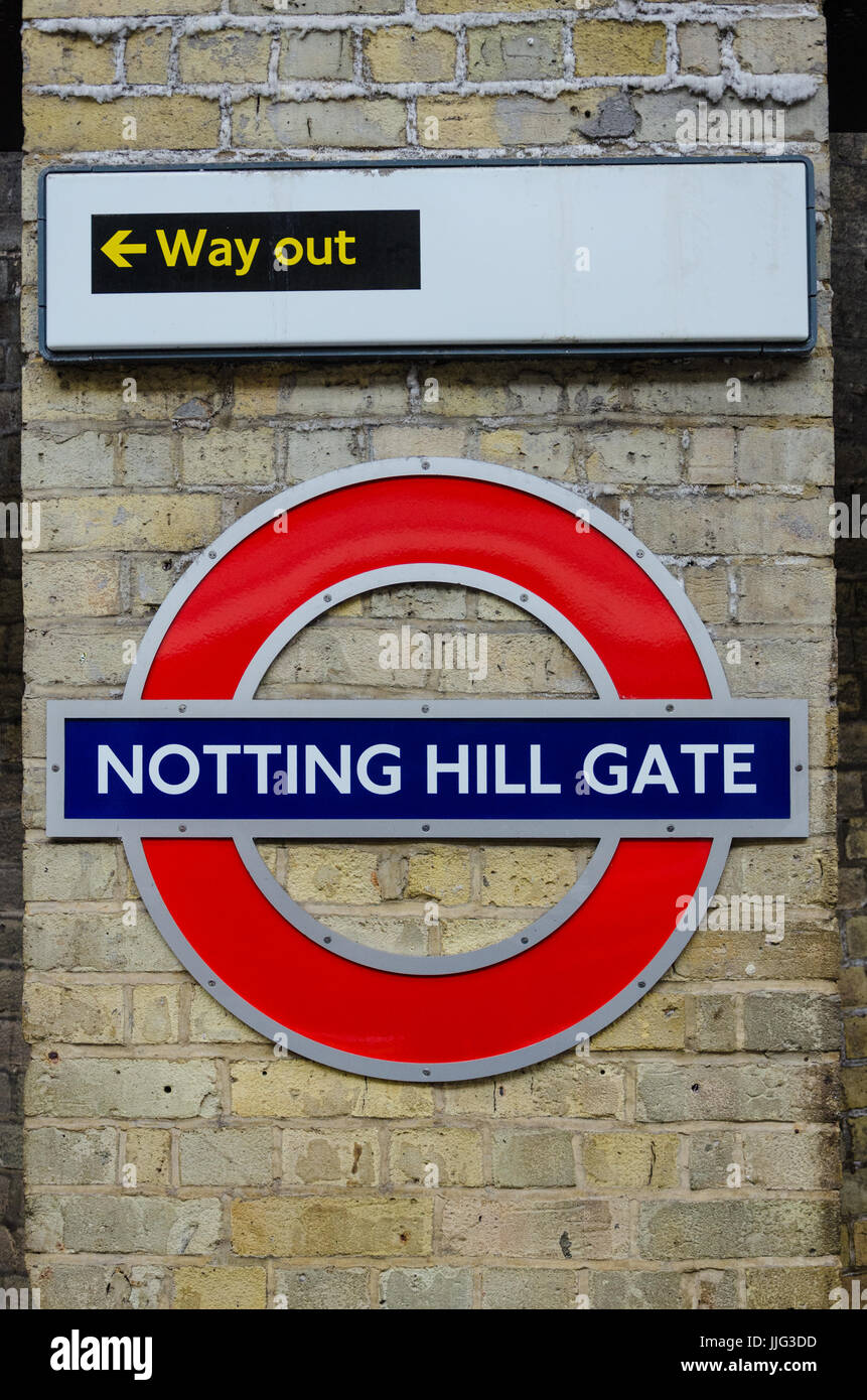 Notting Hill Gate London Underground Station Stock Photo - Alamy