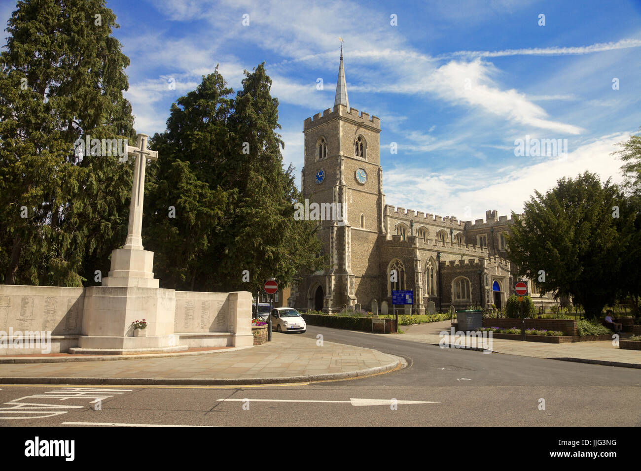 St Mary the Virgin parish church, Ware, Hertfordshire, England Stock ...