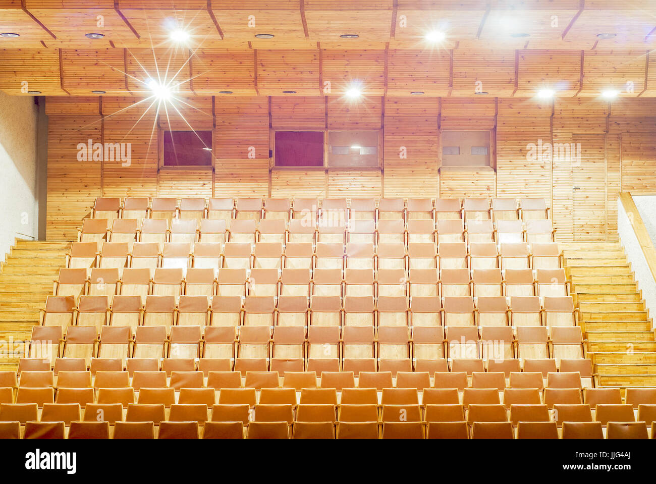 Audience seats stage lights hi-res stock photography and images - Alamy