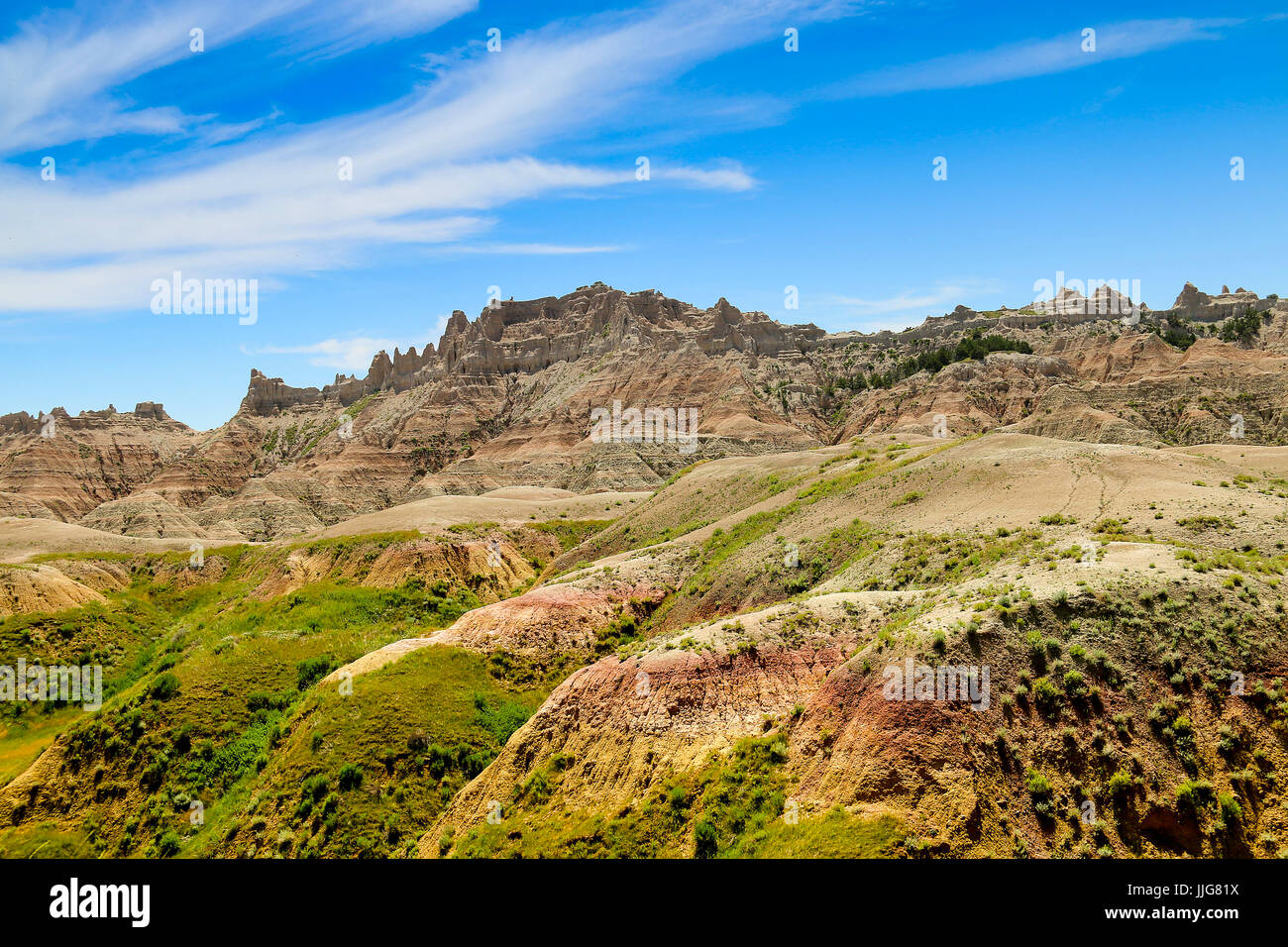 Badlands Painted rocks Stock Photo - Alamy
