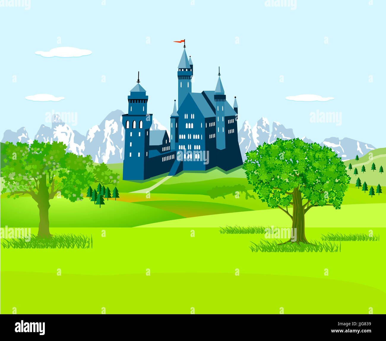 Castle in the countryside Stock Photo - Alamy