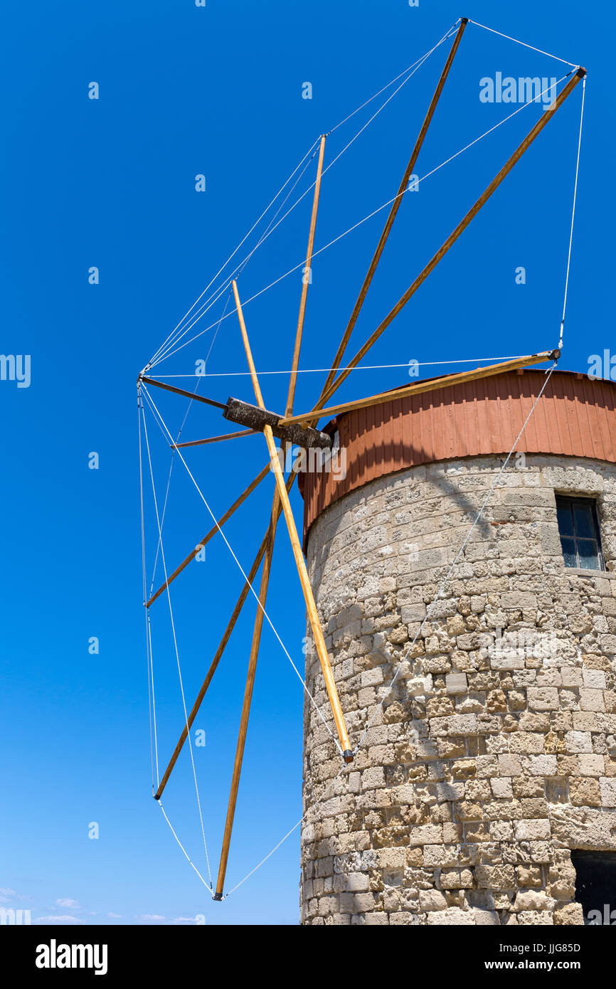 Windmill rhodes greece hi-res stock photography and images - Alamy