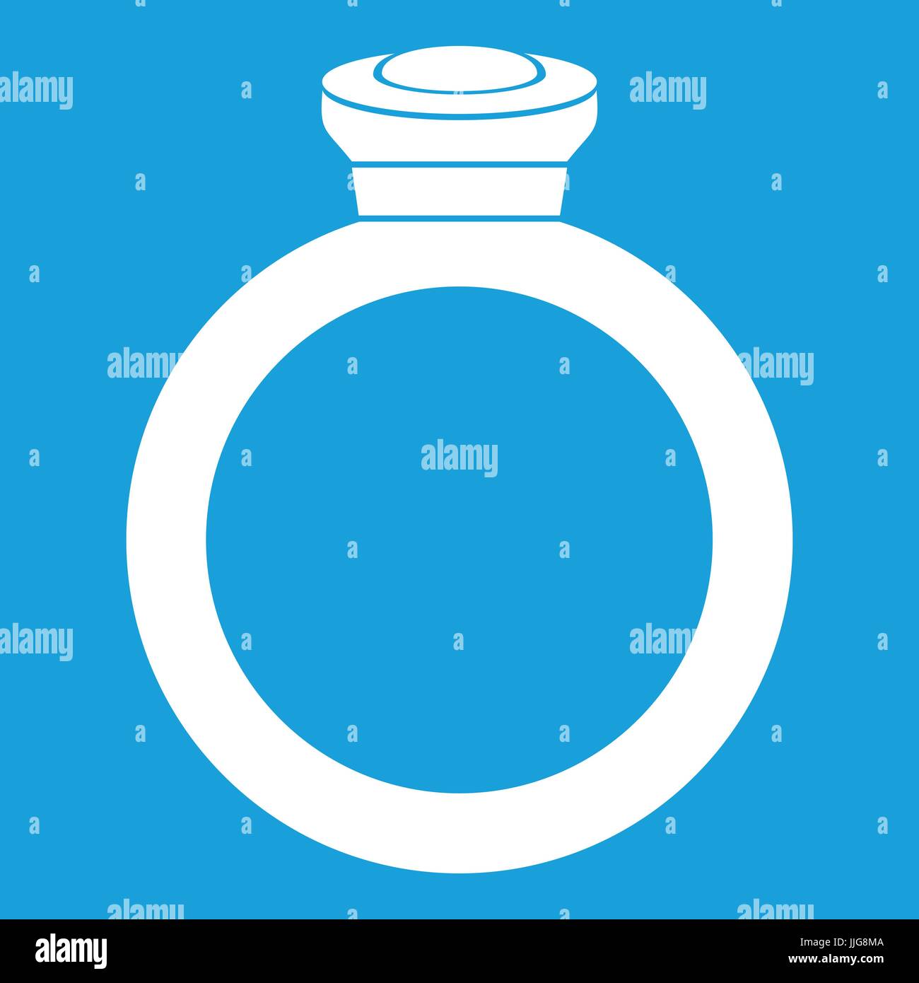 Ring icon white Stock Vector Image & Art - Alamy