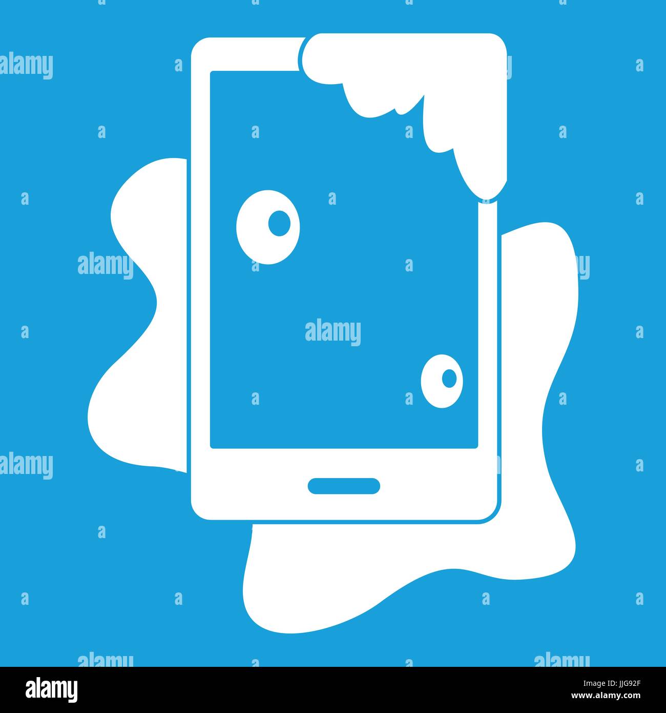 Wet phone icon white Stock Vector Image & Art - Alamy