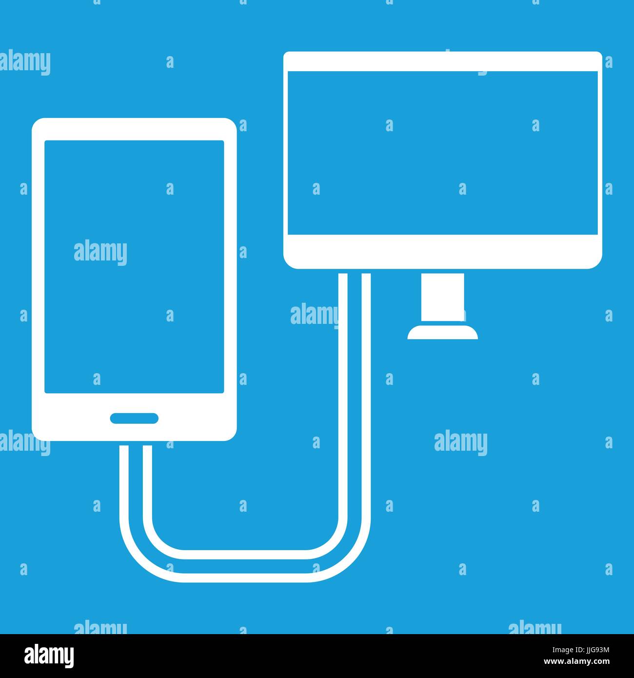 Connection phone icon white Stock Vector Image & Art - Alamy