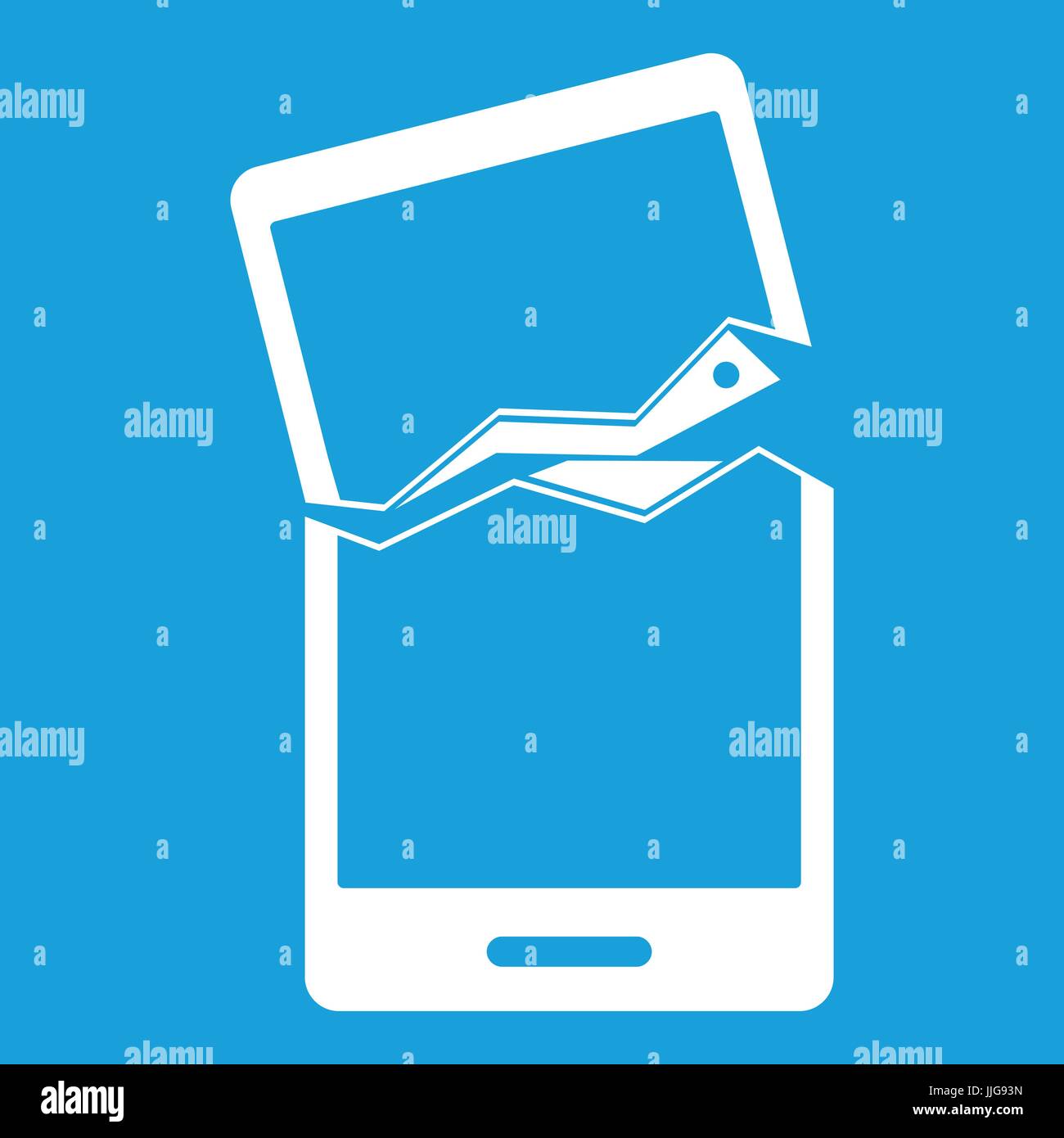 Broken phone icon white Stock Vector Image & Art - Alamy