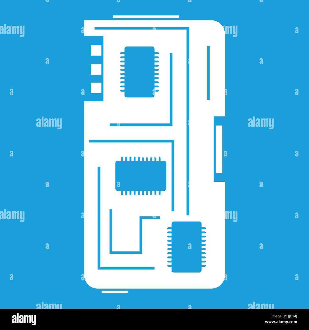 Phone chip icon white Stock Vector Image & Art - Alamy