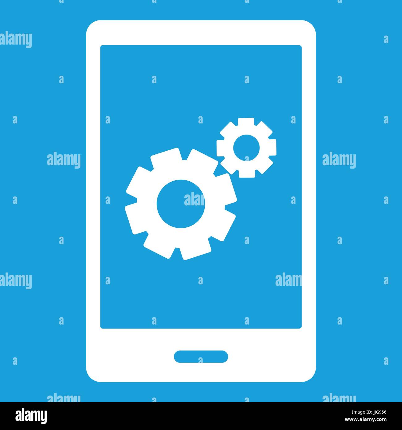Working phone icon white Stock Vector Image & Art - Alamy