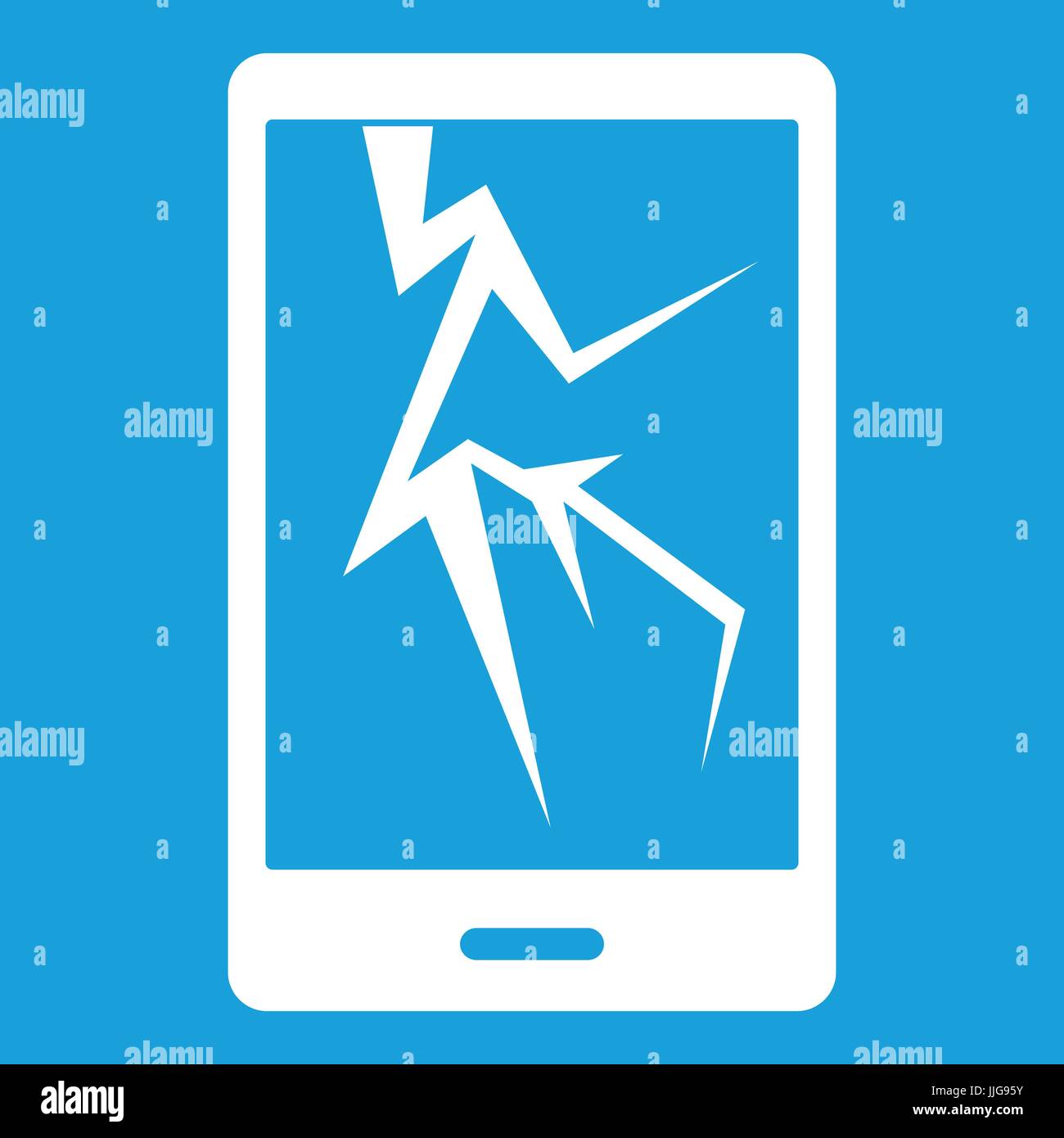 Cracked phone icon white Stock Vector Image & Art - Alamy