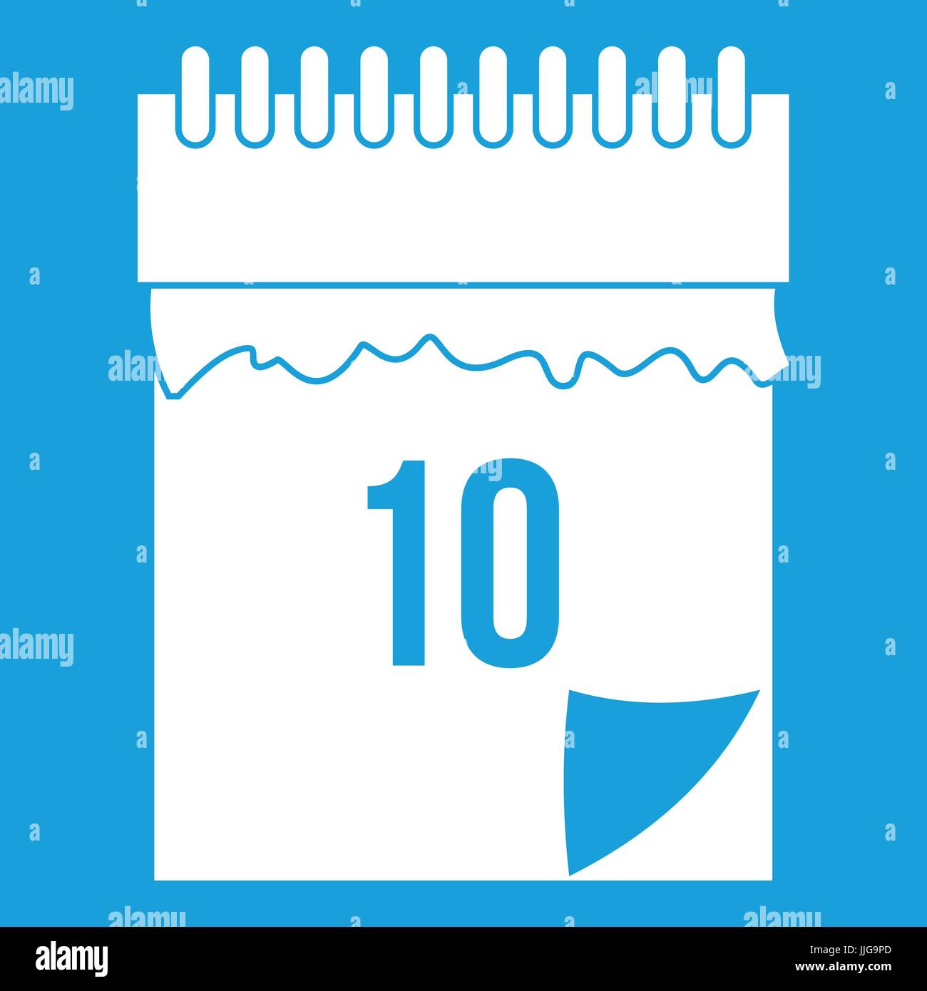 10 date calendar icon white Stock Vector Image & Art - Alamy