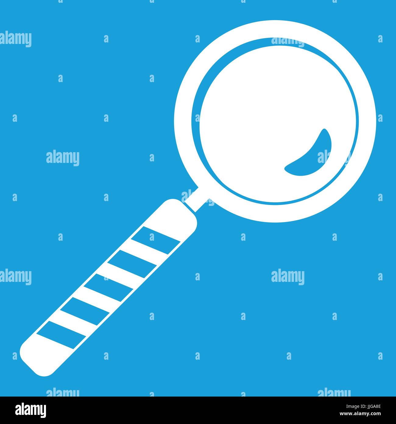 Magnifying glass icon white Stock Vector Image & Art - Alamy