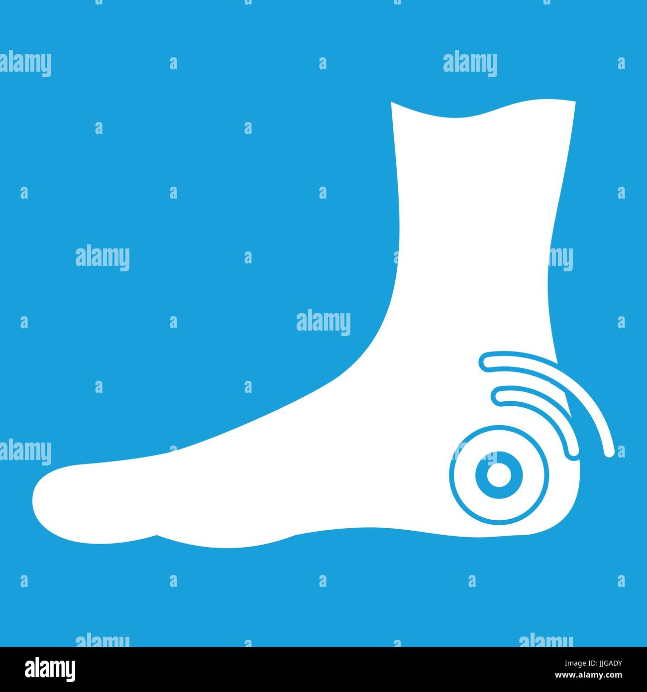 Foot heel icon white Stock Vector Image & Art - Alamy