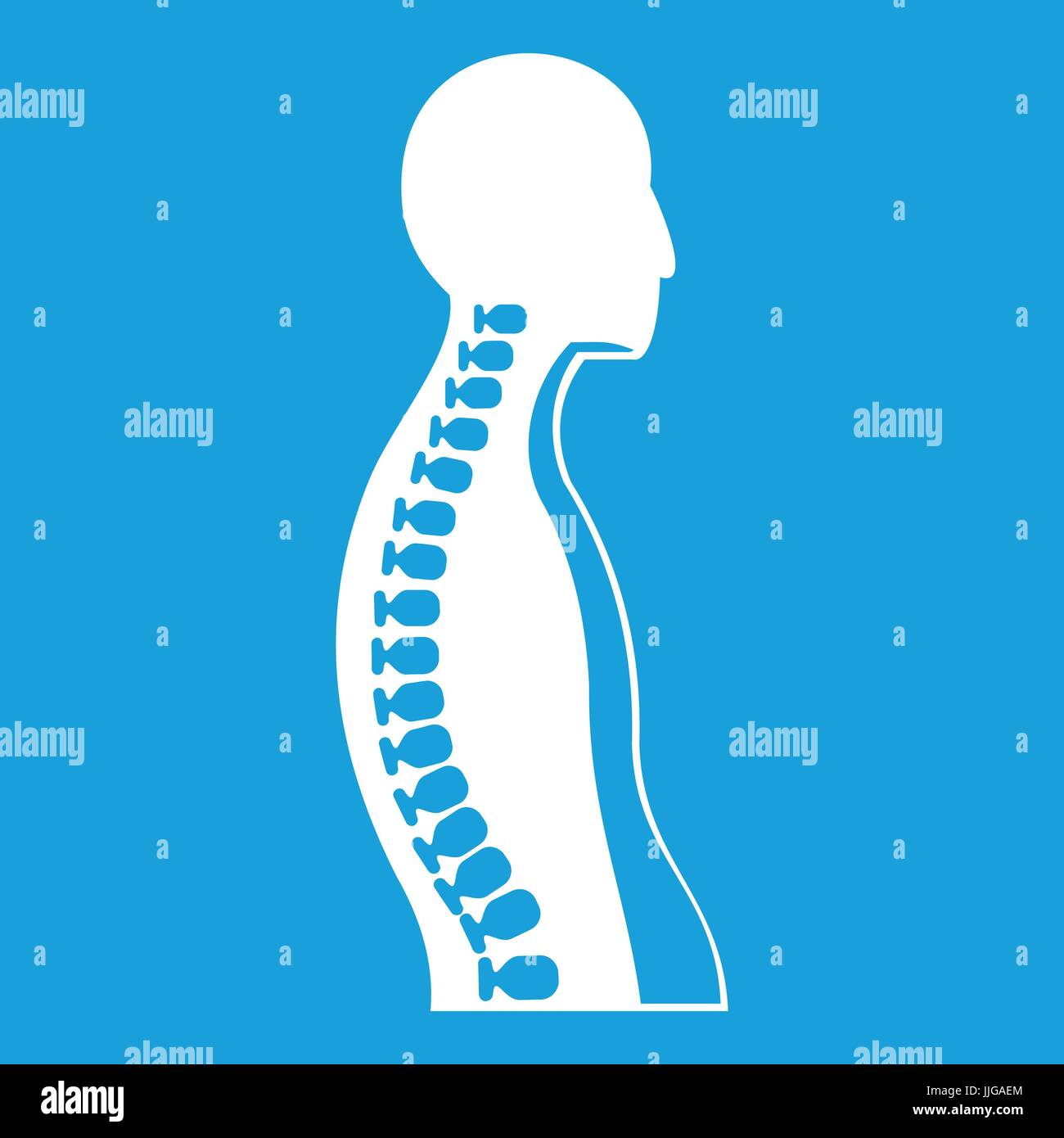 Human spine icon white Stock Vector Image & Art - Alamy