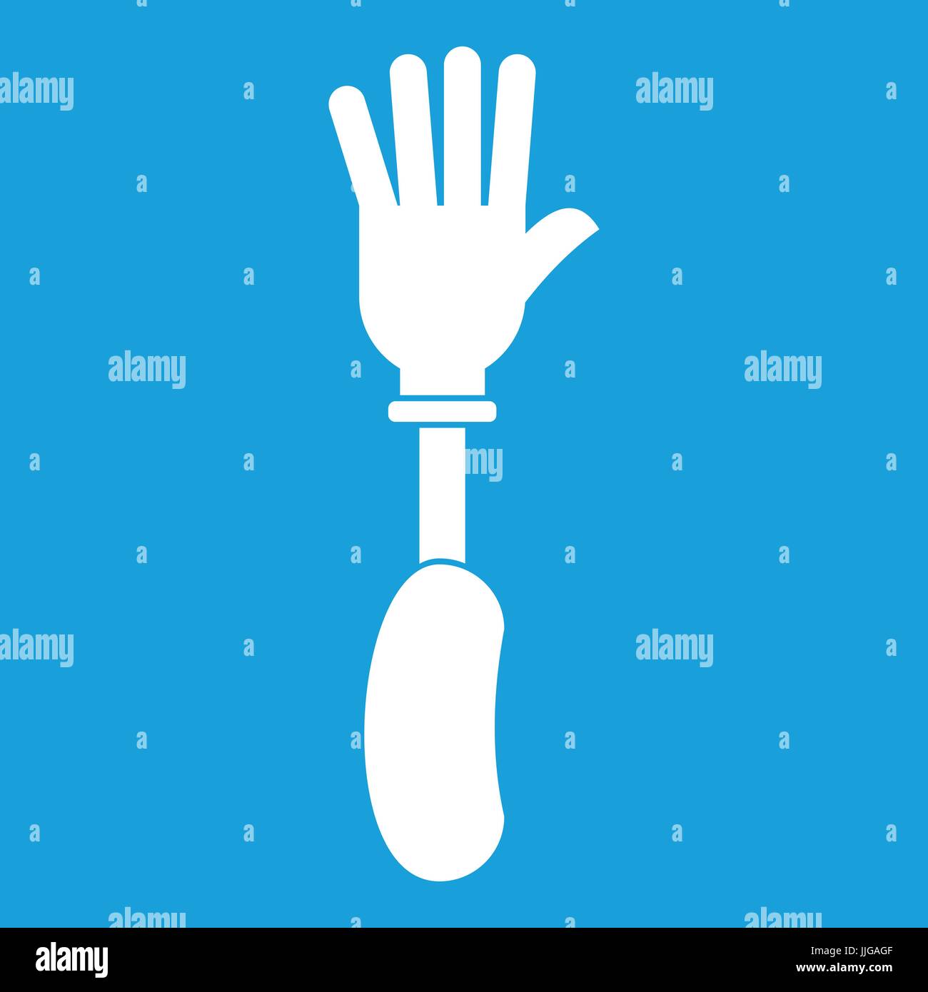 Prosthesis hand icon white Stock Vector Image & Art - Alamy