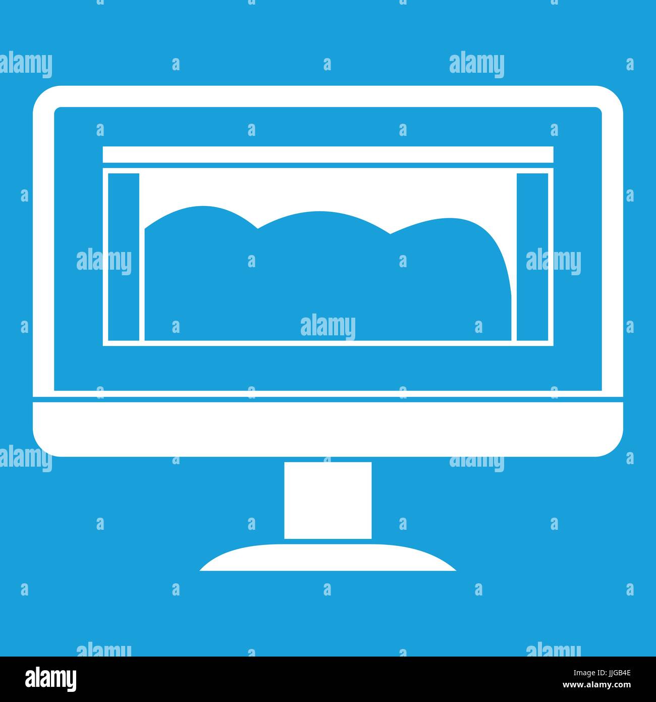 Drawing monitor icon white Stock Vector Image & Art - Alamy