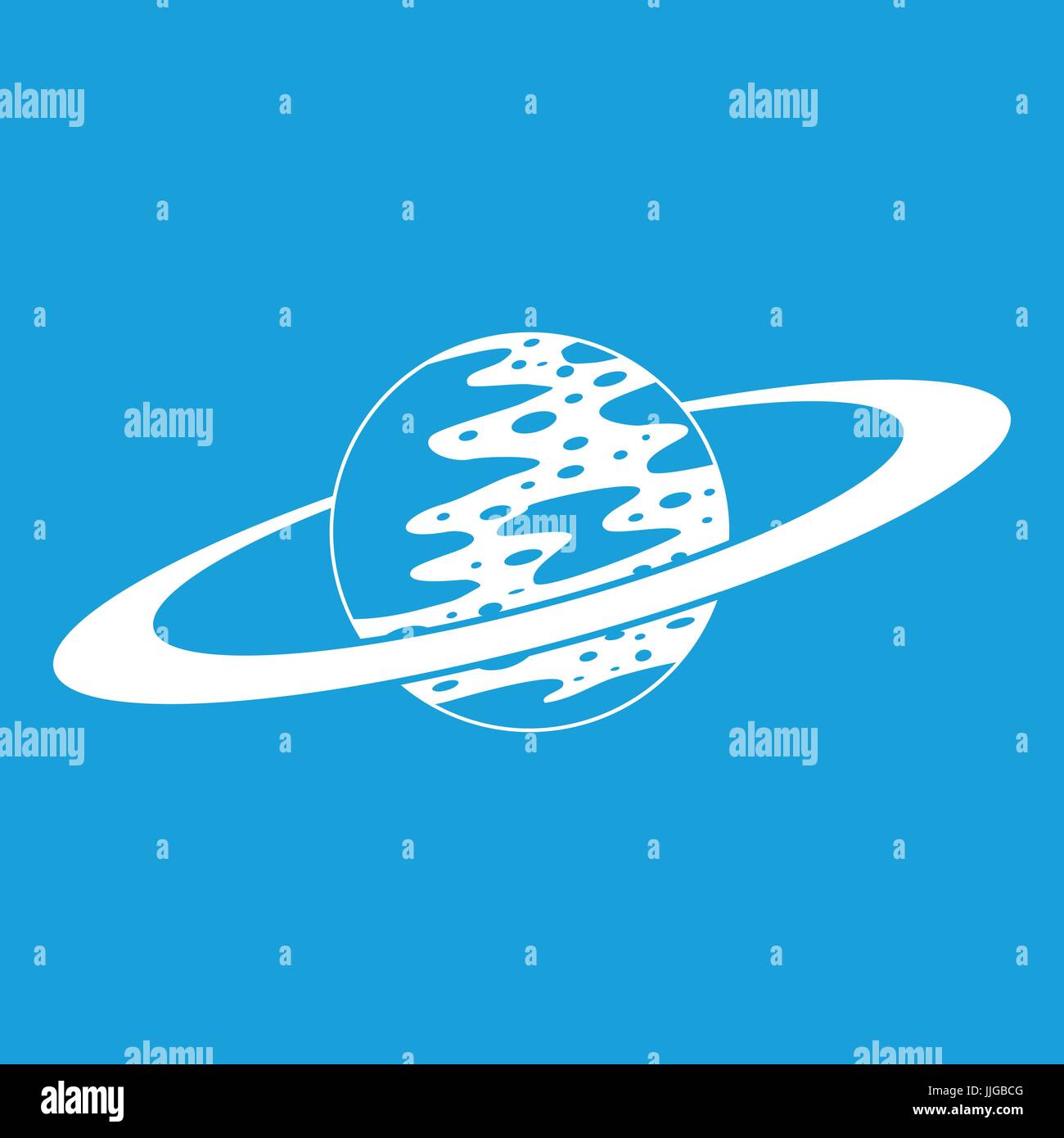 Saturn icon white Stock Vector Image & Art - Alamy