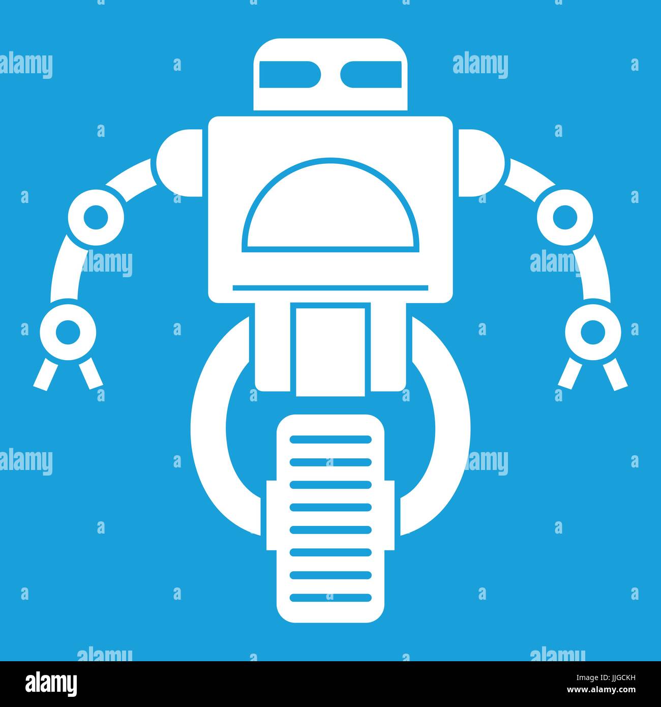 Machine robot icon white Stock Vector Image & Art - Alamy