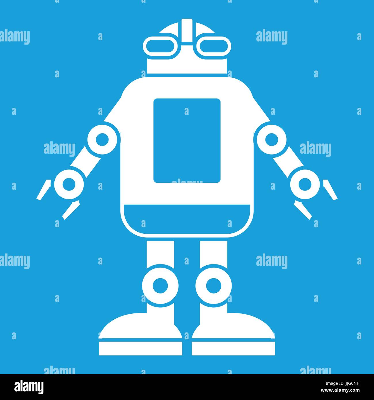 Automation machine robot icon white Stock Vector Image & Art - Alamy
