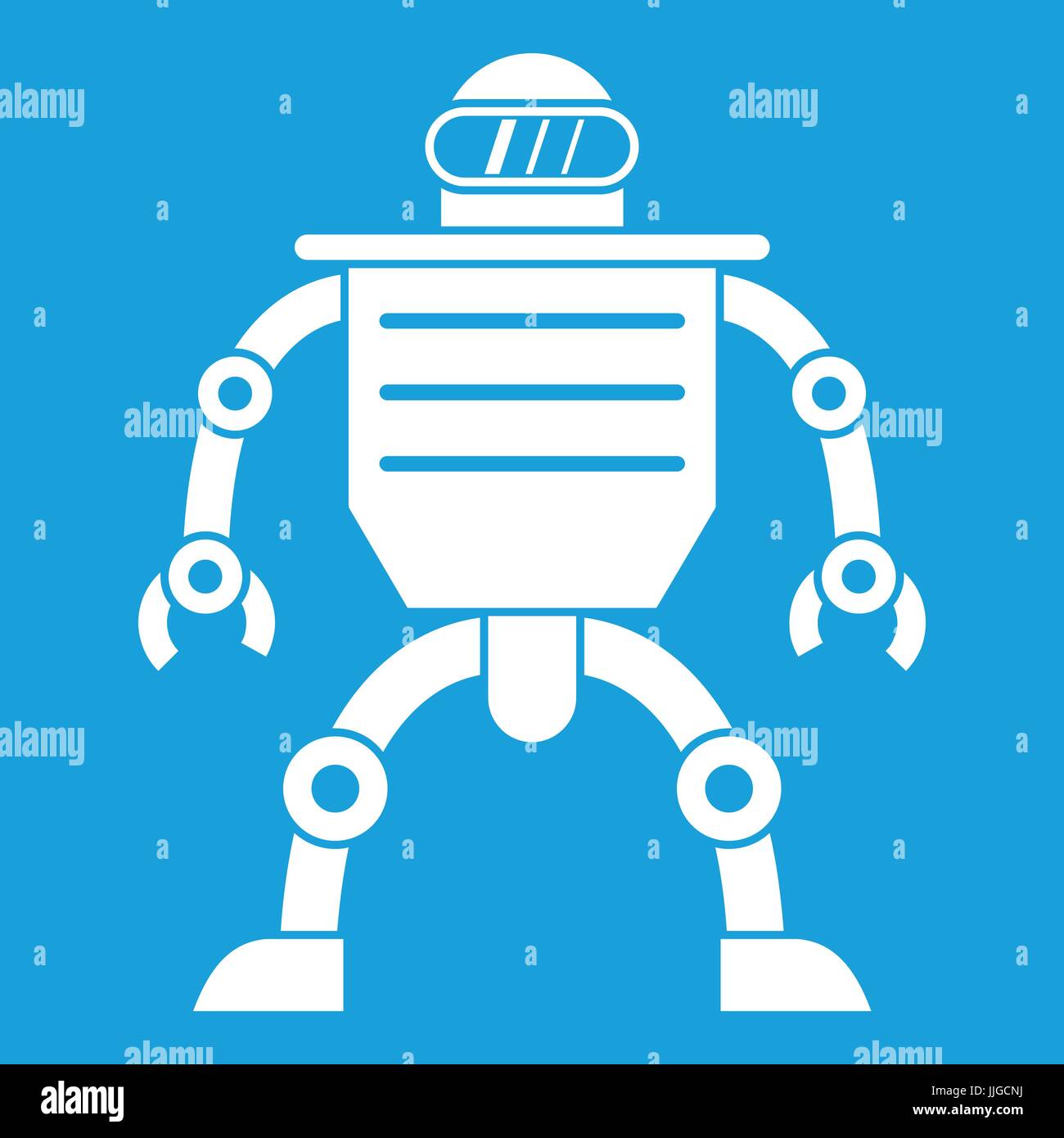Humanoid robot icon white Stock Vector Image & Art - Alamy