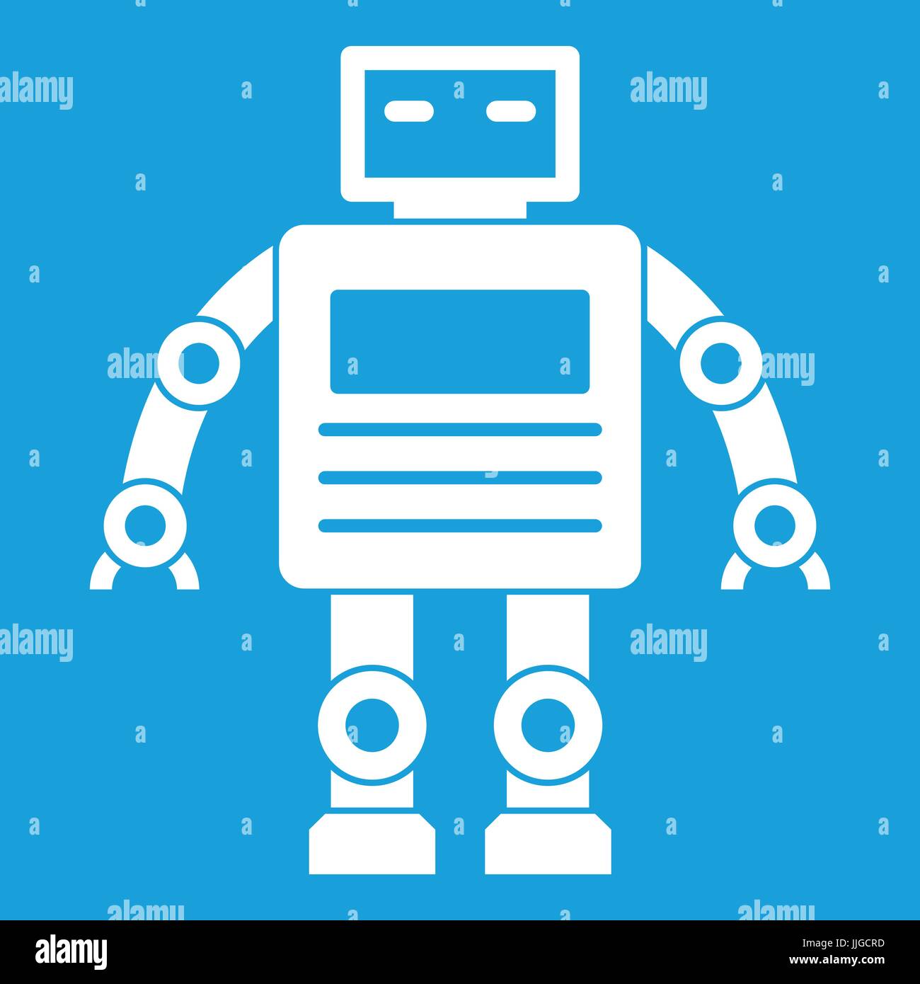 Robot icon white Stock Vector Image & Art - Alamy
