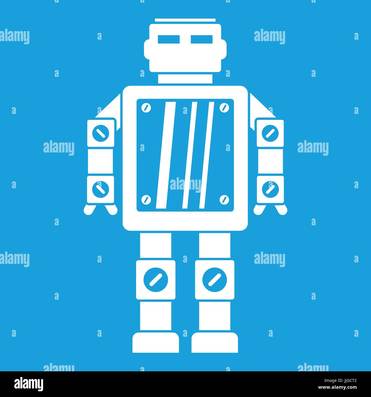 Abstract robot icon white Stock Vector Image & Art - Alamy