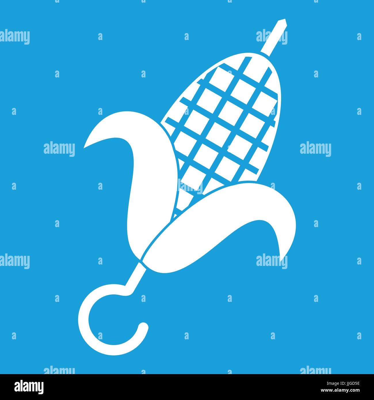 Grilled corn cob icon white Stock Vector Image & Art - Alamy