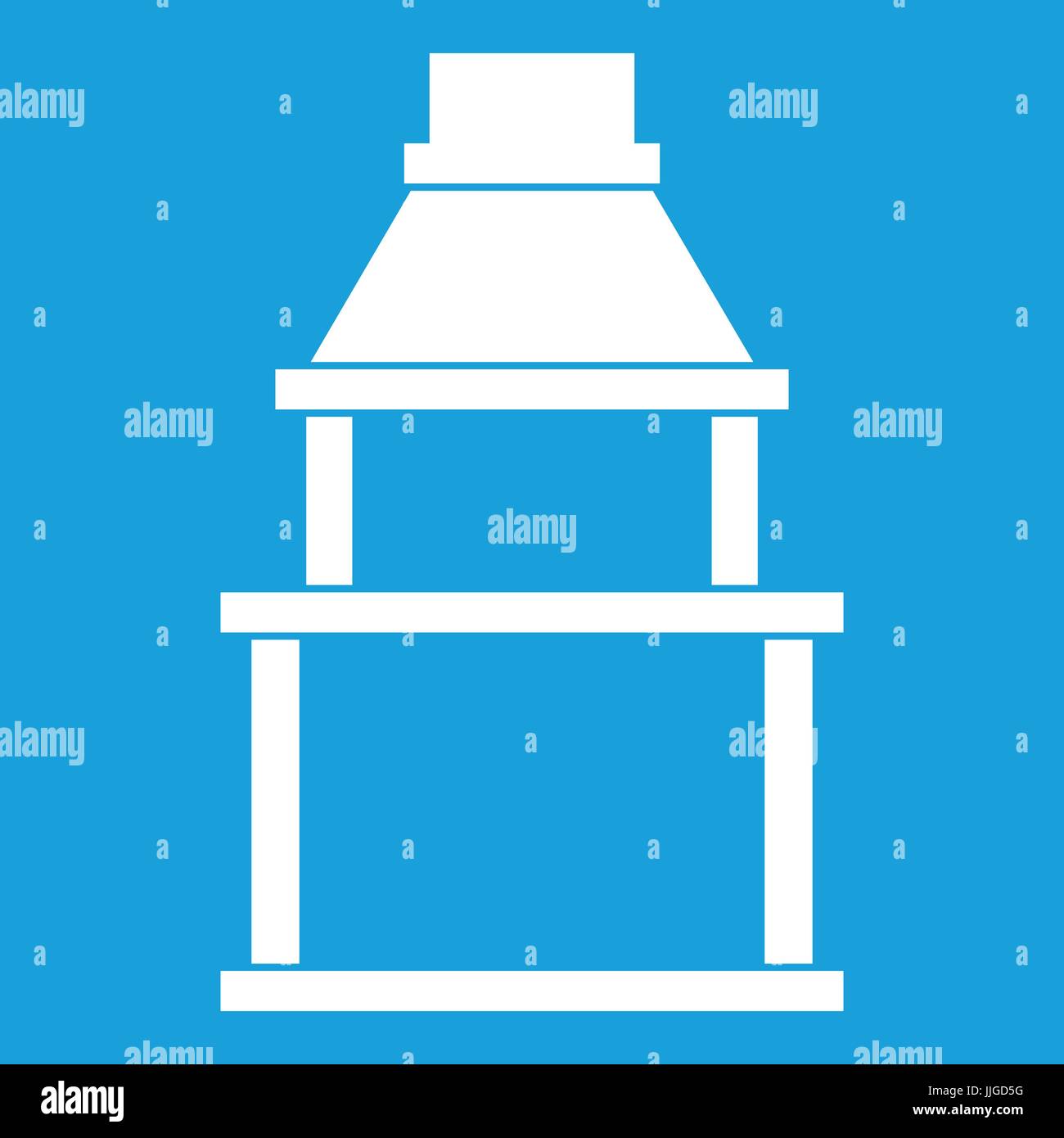 BBQ grill icon white Stock Vector Image & Art - Alamy