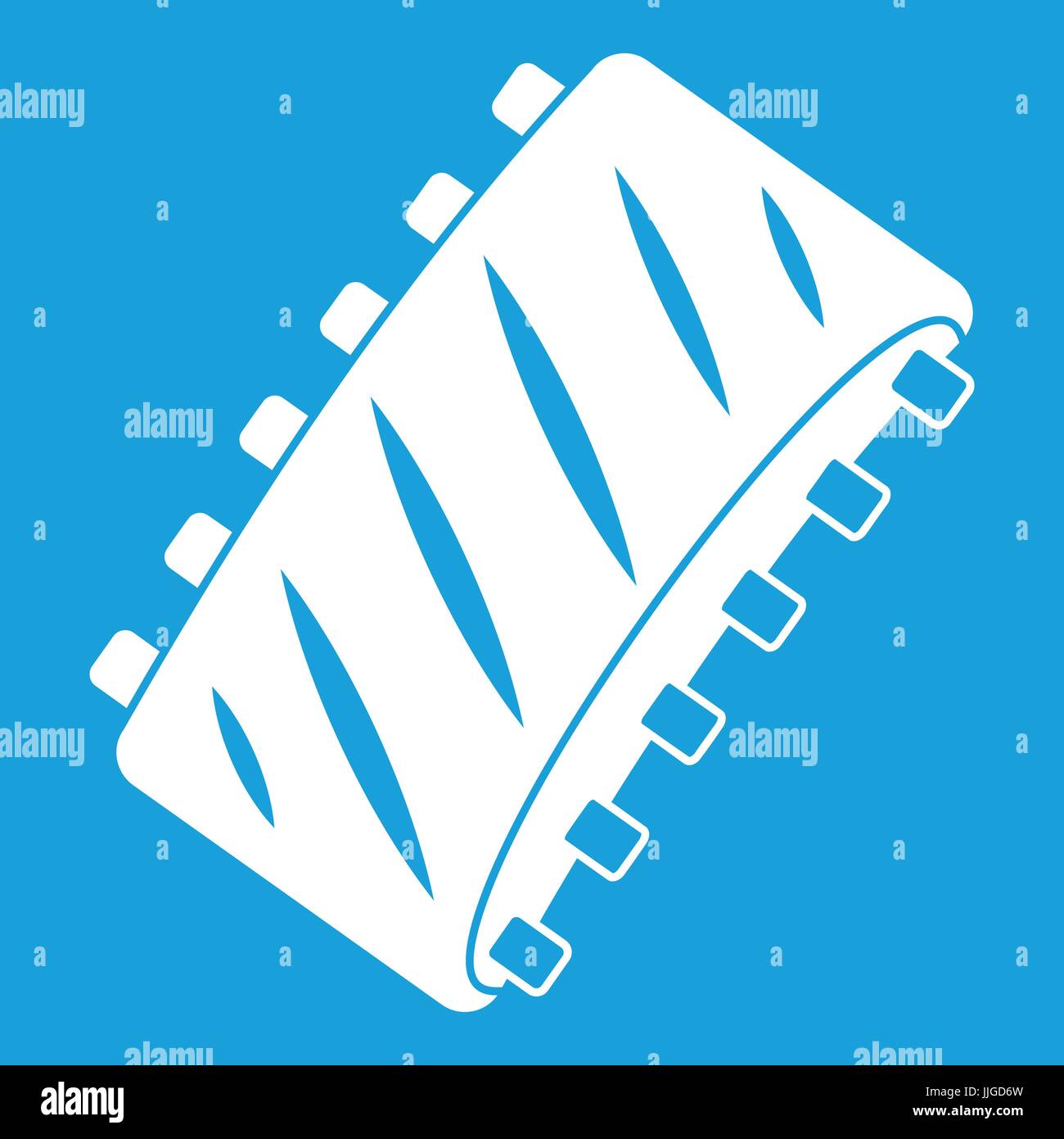 Pork rib meat icon white Stock Vector Image & Art - Alamy