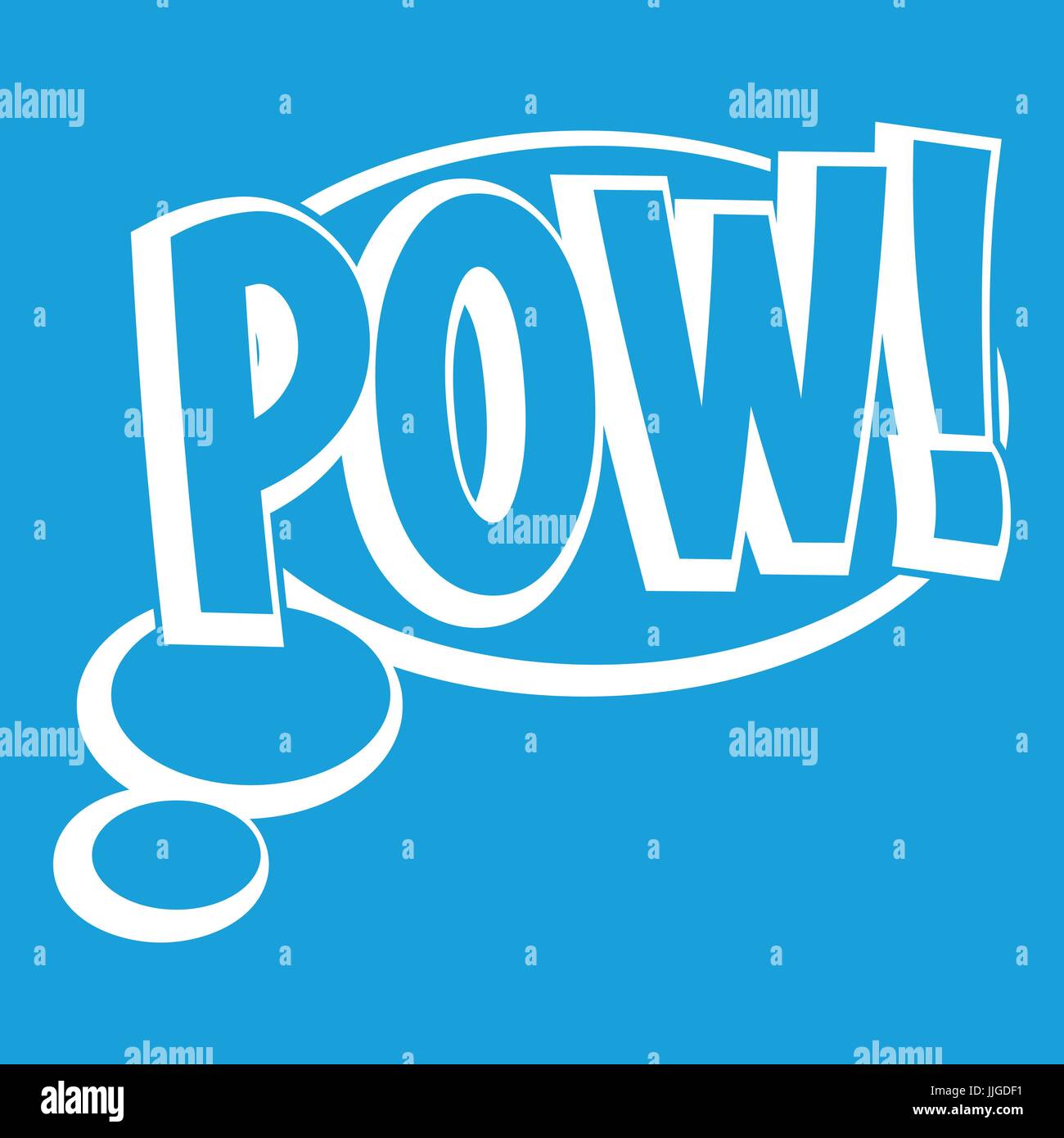 Pow, speech bubble icon white Stock Vector Image & Art - Alamy
