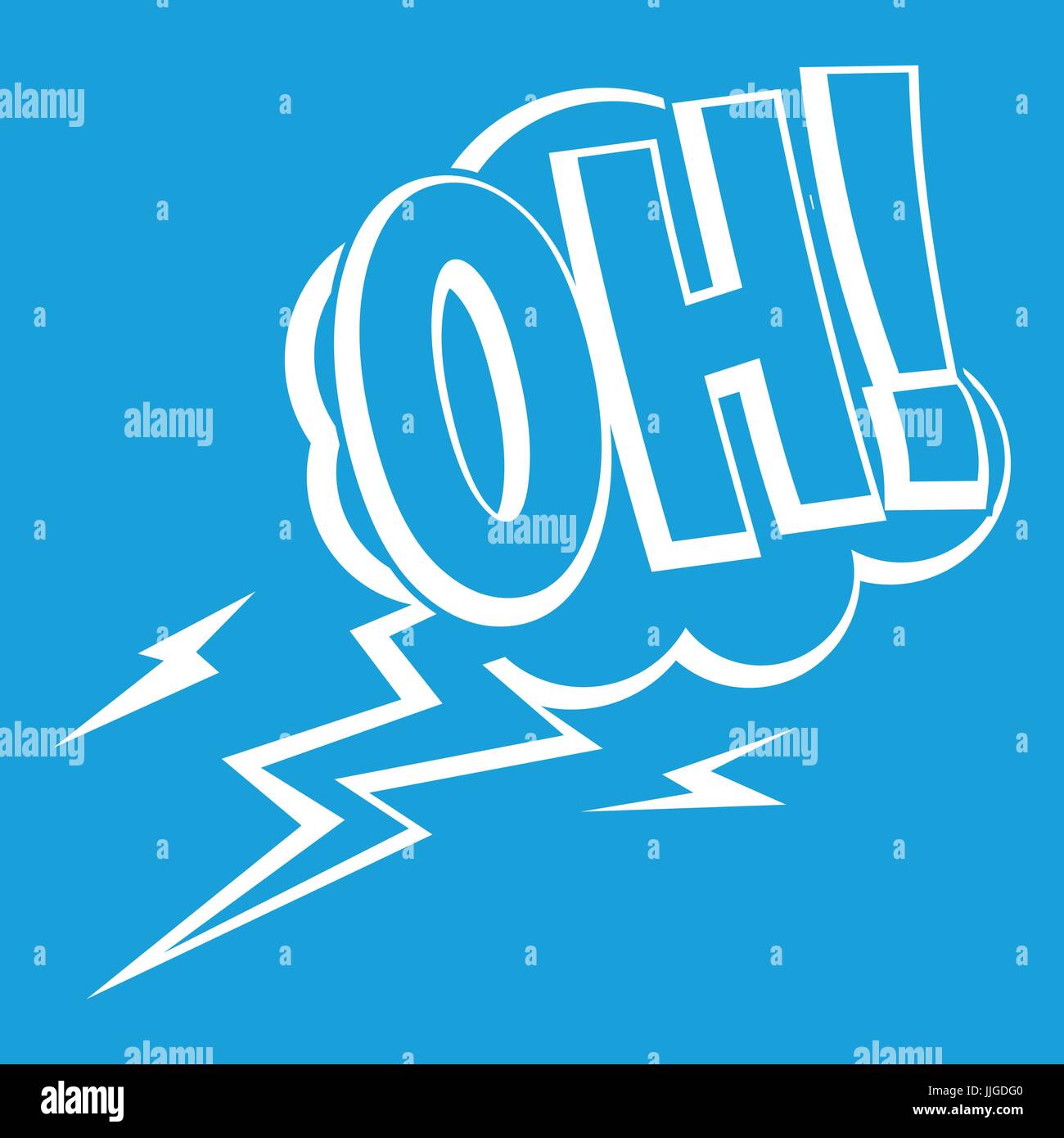 Oh, speech bubble icon white Stock Vector Image & Art - Alamy