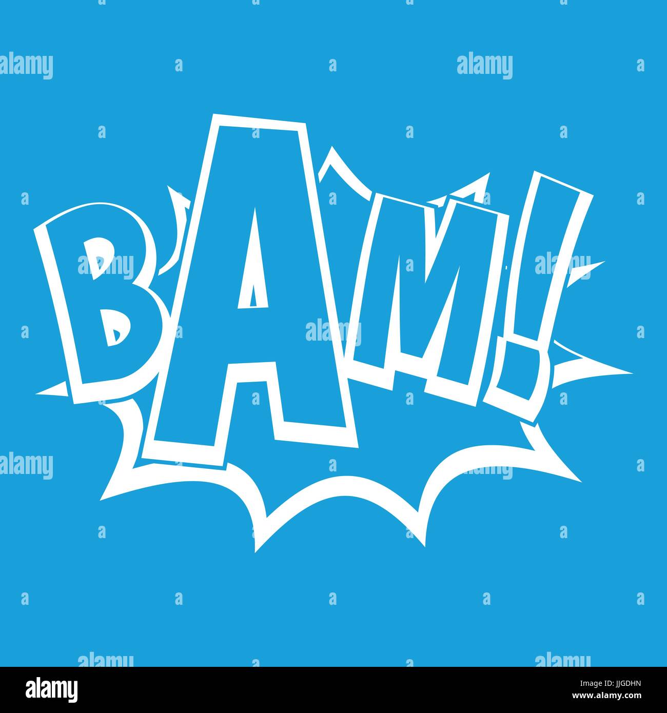 BAM, comic book bubble icon white Stock Vector Image & Art - Alamy