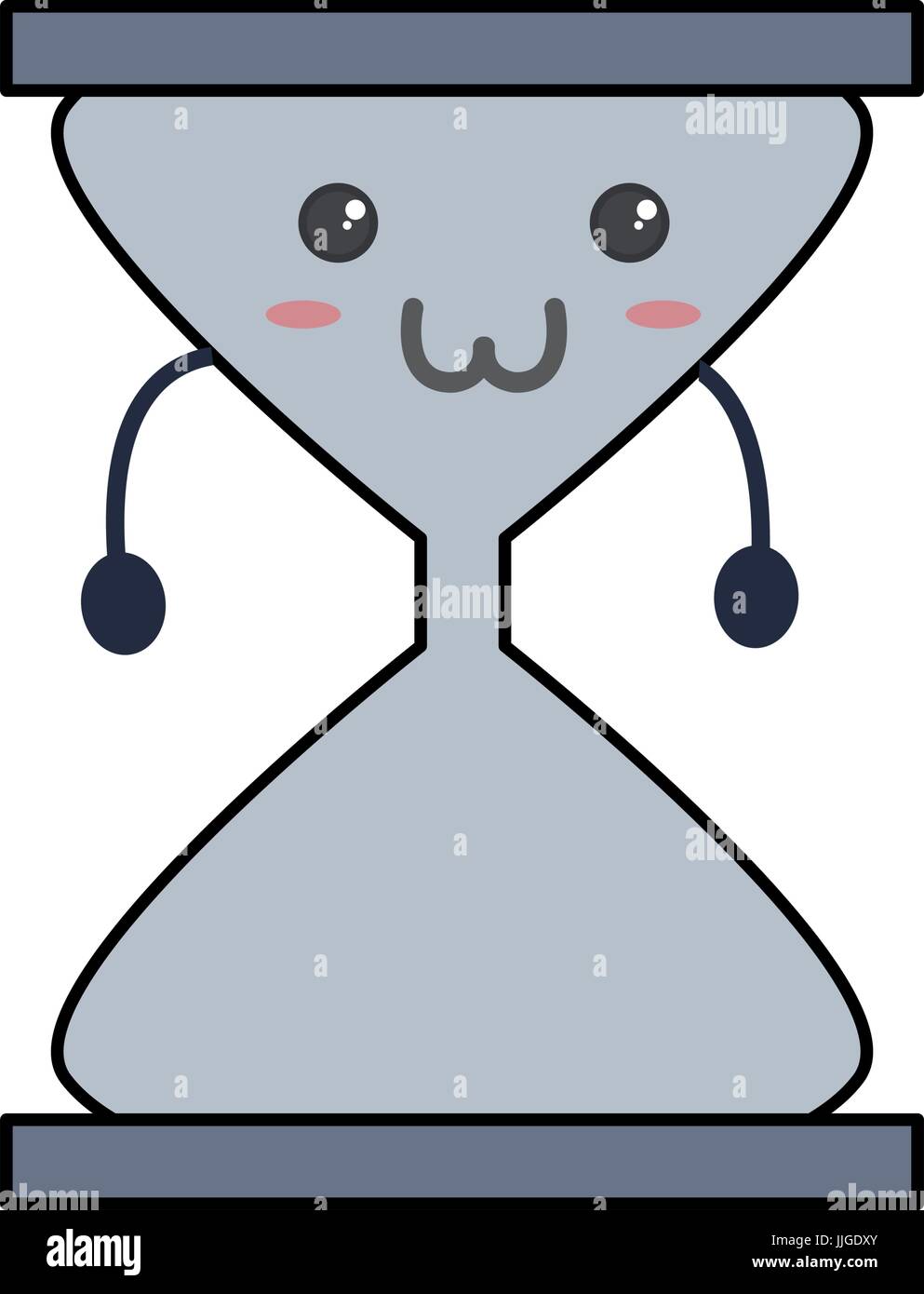 Cute hour glass kawaii icon vector illustration graphic design Stock ...