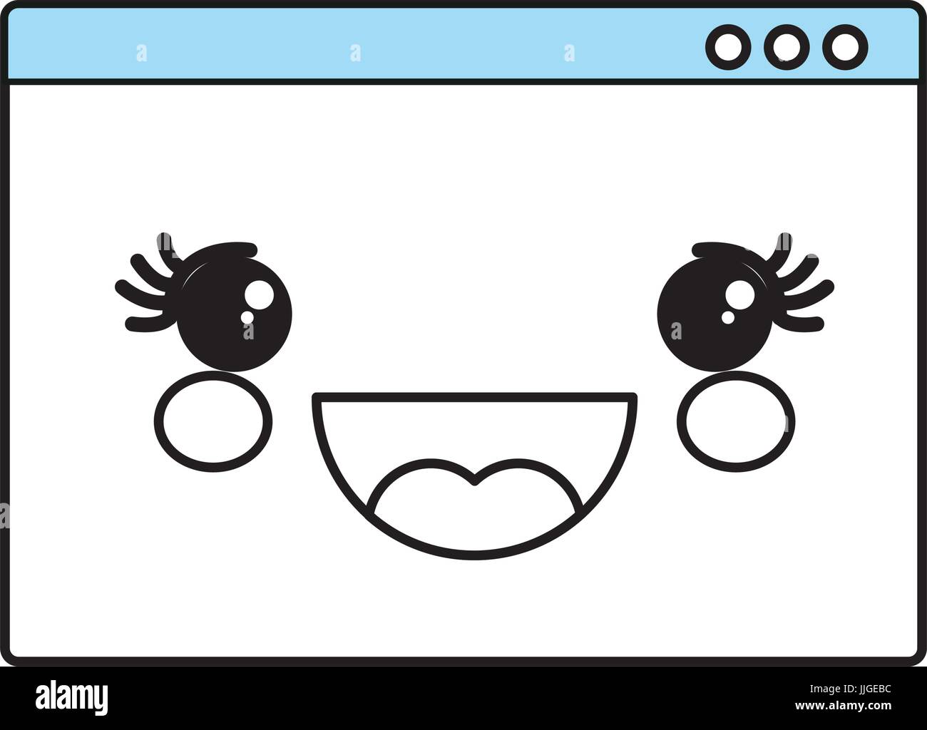 Website kawaii cartoon Stock Vector Image & Art - Alamy