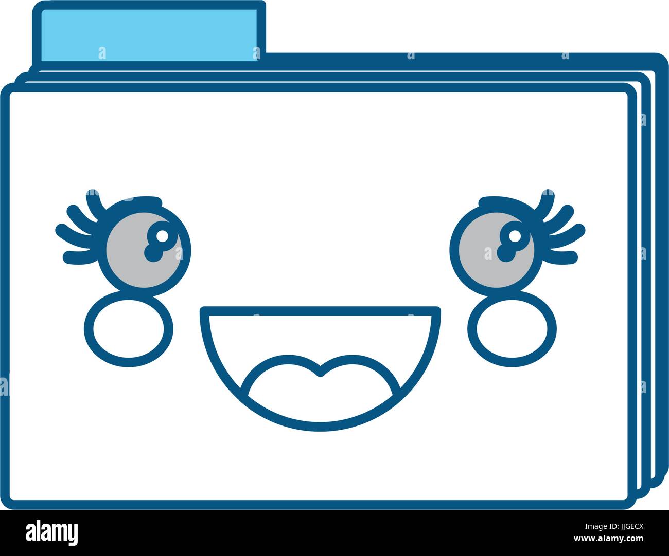 Cute folder kawaii Stock Vector Image & Art - Alamy