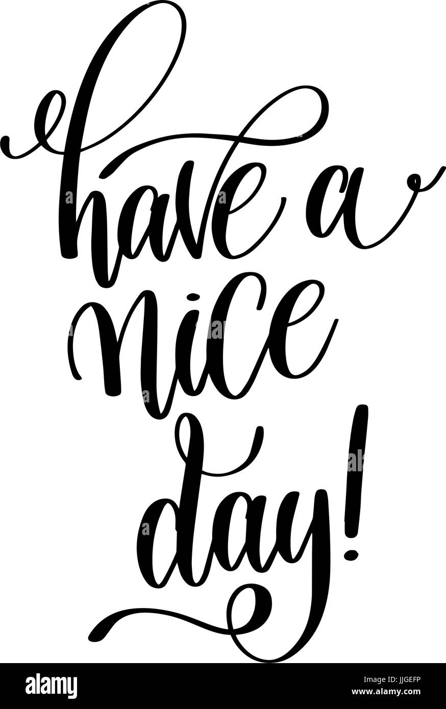 Handwritten nice day text sign Cut Out Stock Images & Pictures - Alamy