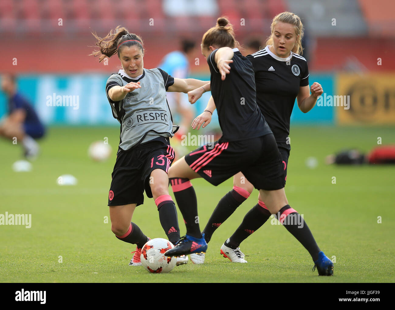 Scotland's Jane Ross (left) warms up prior to the UEFA Women's Euro ...