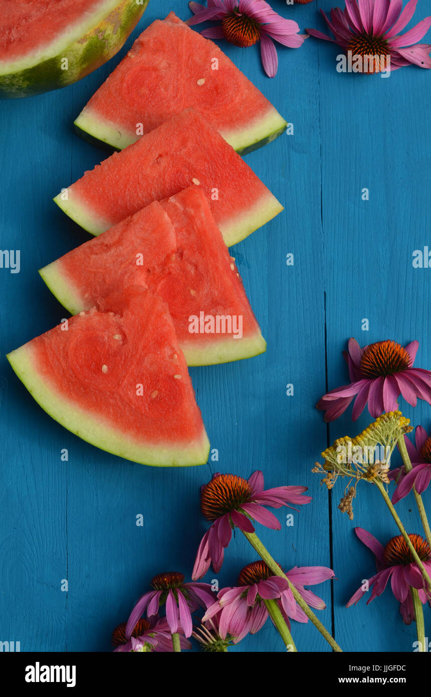 Red seedless watermelon slices hi-res stock photography and images - Alamy