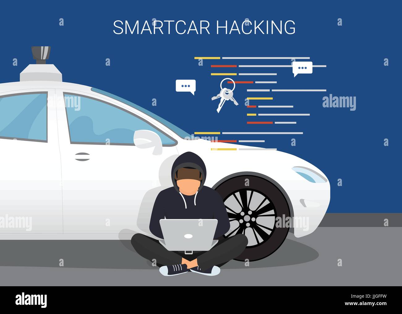 Car hacking background Stock Vector Images - Alamy