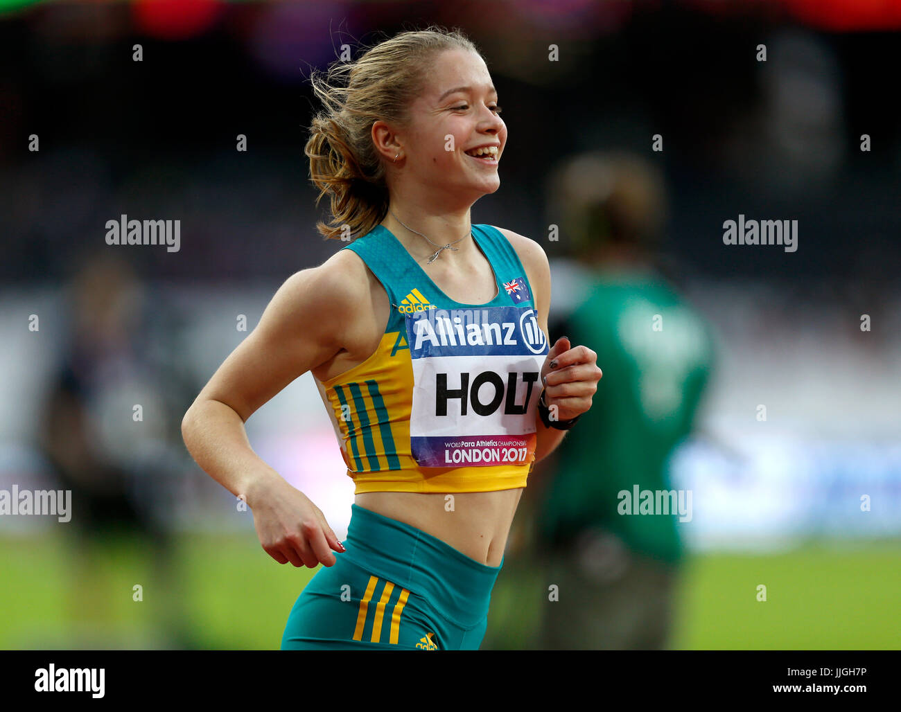 Australia's Isis Holt wins the Women's 100m T35 final during day six of ...